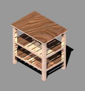 Small Table 3D DWG Model for AutoCAD • Designs CAD