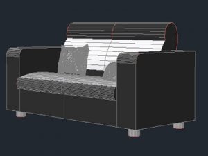 Sofa 3D DWG Model for AutoCAD • Designs CAD