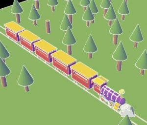 Steam Train 3D DWG Model for AutoCAD • Designs CAD