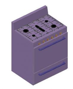 Stove 3D DWG Model for AutoCAD • Designs CAD