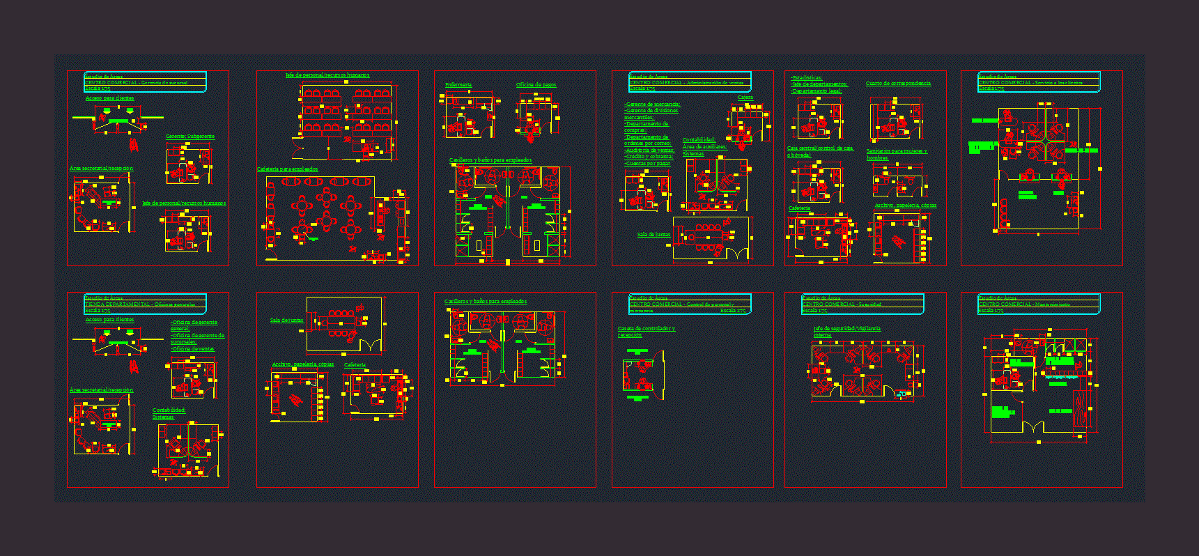 Study Areas DWG Block For AutoCAD Designs CAD