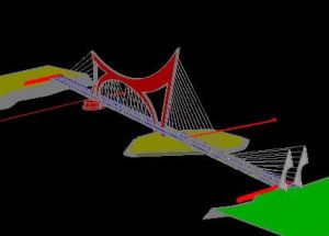 Suspension Bridge 3D BMP Model Graphics • Designs CAD