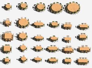 Tables With Chairs 3D DWG Model for AutoCAD • Designs CAD