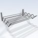 Retractable Clothes Dryer Rack 3D DWG Model for AutoCAD • Designs CAD