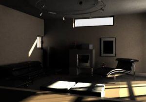 Three - Dimensional Scene In The Living Room 3D 3DS Model for 3D Studio ...