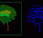 Trees with Height and Measurements 2D DWG Elevation for AutoCAD ...