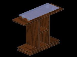 Tv Table Cabinet 3D DWG Model for AutoCAD • Designs CAD