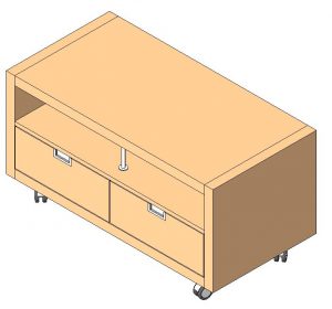 Tv Cabinet 3D DWG Model for AutoCAD • Designs CAD