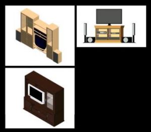 Tv Furniture 3D RVT Model for Revit • Designs CAD