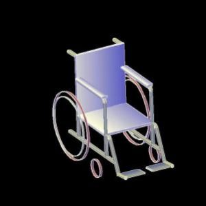 Wheelchair 3D DWG Model for AutoCAD • Designs CAD