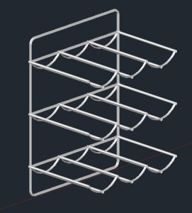 Wine Rack, Bottle Holder, Metal 3D DWG Model for AutoCAD • Designs CAD