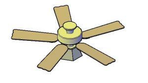 Wooden Fan 3D DWG Model for AutoCAD • Designs CAD
