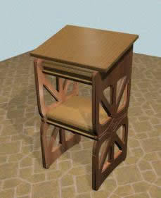 Wooden Lectern 3D MAX Model for 3D Studio Max • Designs CAD