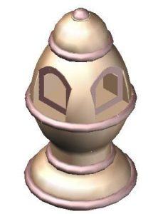 Wooden Oval 3D DWG Model for AutoCAD • Designs CAD