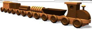 Wooden Toy Train 3D 3DS Model for 3D Studio Max • Designs CAD