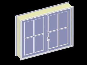 Wooden Window Shutter Rectangular DWG Block for AutoCAD • Designs CAD