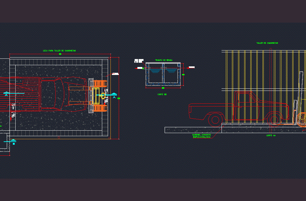 Workshop For Trucks DWG Block for AutoCAD • Designs CAD
