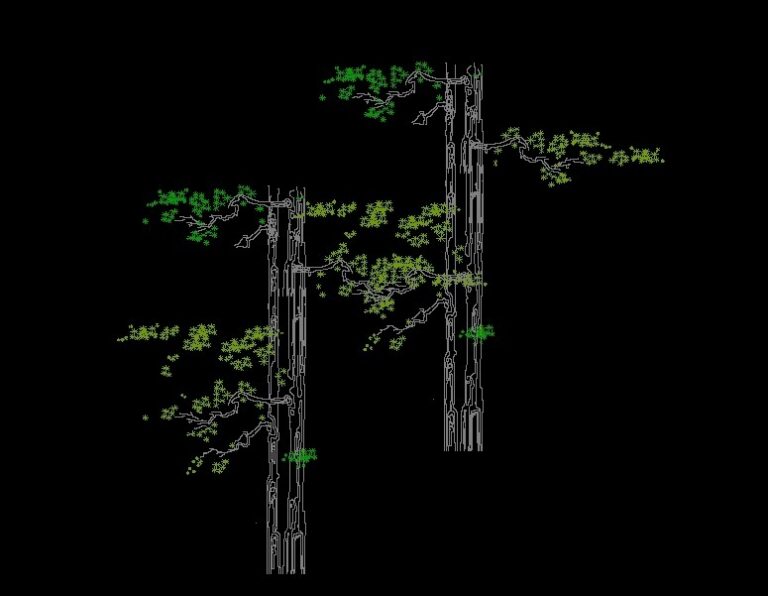 Trees With Leaves Plants Front View Elevaton 2D DWG Block For AutoCAD ...