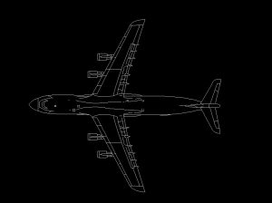 Aeroplane/Airplane Vehicle Top View Plan 2D DWG Block For AutoCAD ...