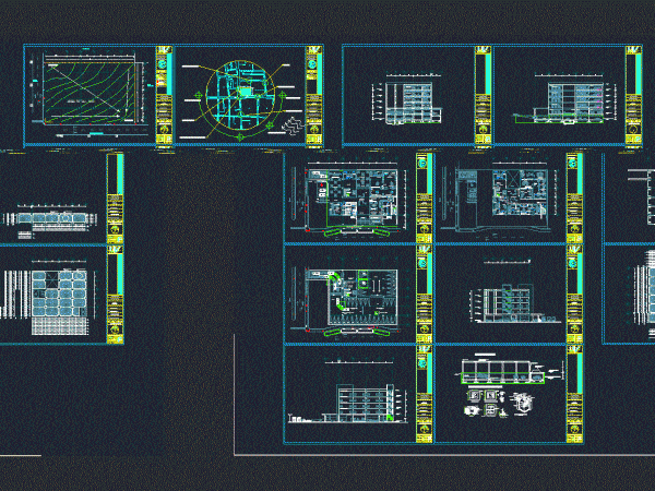 5 Level Building (Offices And Shops) DWG Detail for AutoCAD • Designs CAD