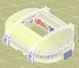 Amsterdam Arena Stadium 3D DWG Elevation for AutoCAD • Designs CAD
