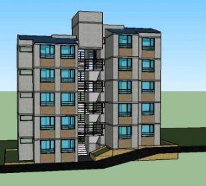 Apartment Building 3D SKP Block for SketchUp • Designs CAD