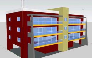 Apartment Building 3D SKP Model for SketchUp • Designs CAD