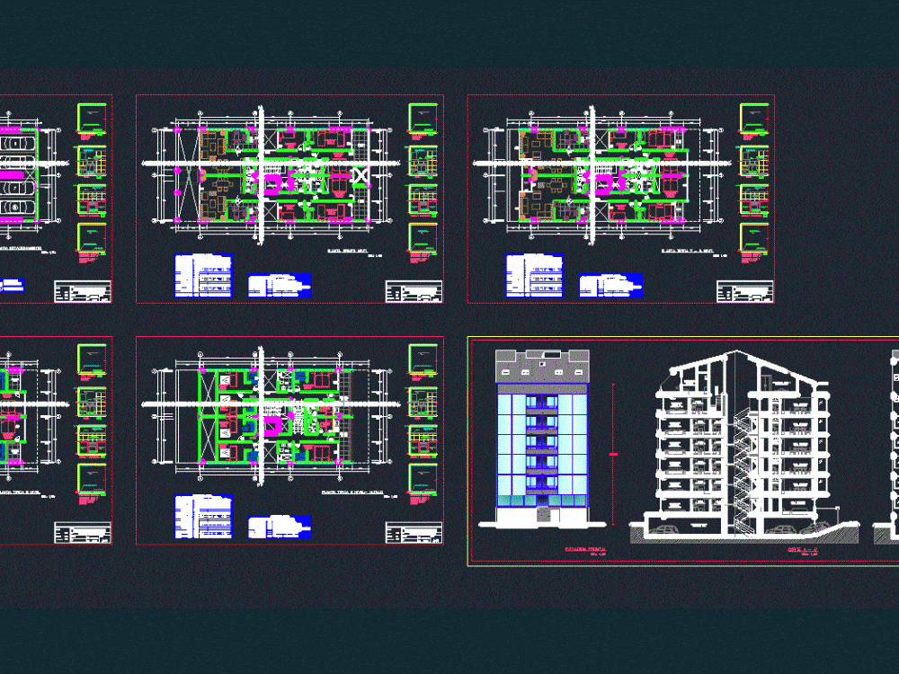 Apartment Building DWG Plan for AutoCAD • Designs CAD