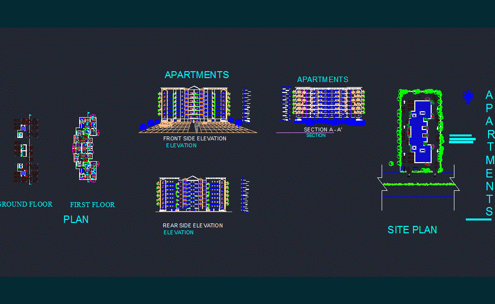 Apartment DWG Section for AutoCAD • Designs CAD