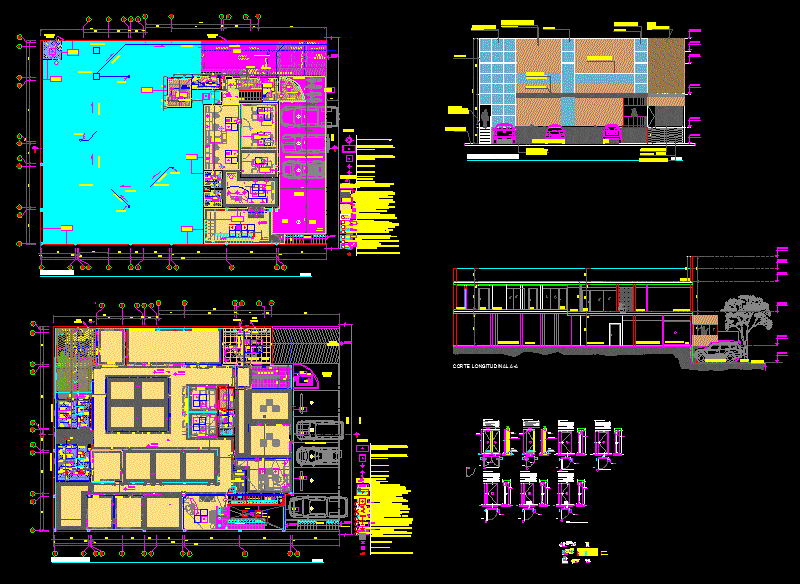 Autoparts Store, Supermarket, Stores And Offices--Mall DWG Full Project ...