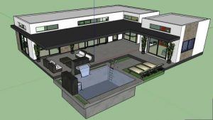 Beach House Minimalist 3D SKP Model for SketchUp • Designs CAD