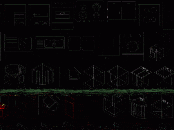 Blocks Kitchen 3D DWG Model for AutoCAD • Designs CAD