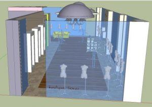 Boutique 3D SKP Model for SketchUp • Designs CAD