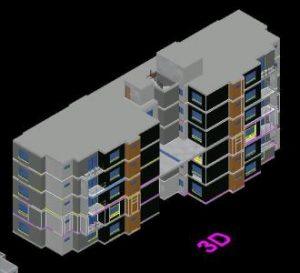 Building 6 Levels And Plants 3D DWG Model for AutoCAD • Designs CAD