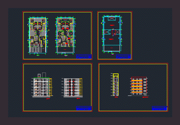 Building Multi Housing 6 Floors DWG Block for AutoCAD • Designs CAD
