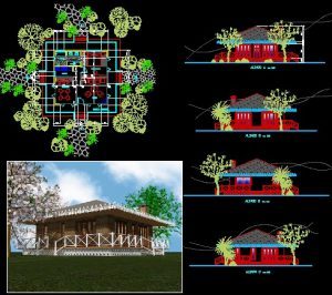 Bungalow - Project DWG Full Project for AutoCAD • Designs CAD
