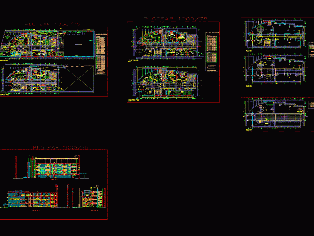 City Hall Architecture; First And Second Level DWG Block for AutoCAD ...