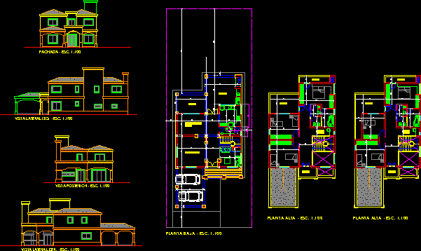 Classic Style Single Family Home DWG Block for AutoCAD | DesignsCAD