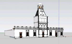 Clock Tower Cucuta 3D SKP Model for SketchUp • Designs CAD