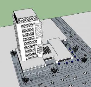 Commercial Building 3D SKP Model for SketchUp • Designs CAD