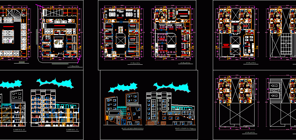 Commercial Center And Housings DWG Block for AutoCAD • Designs CAD