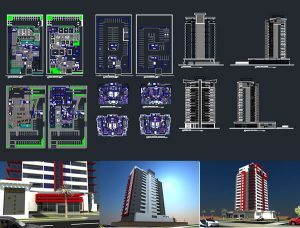 Company Building And Apartment Tower And 3D DWG Model for AutoCAD ...