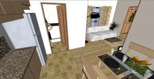 Contemporary 1 Bedroom Condo 3D SKP Model for SketchUp • Designs CAD