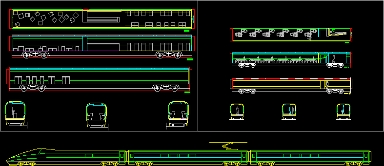 Cooffe Train Wagon Project DWG Full Project for AutoCAD • Designs CAD