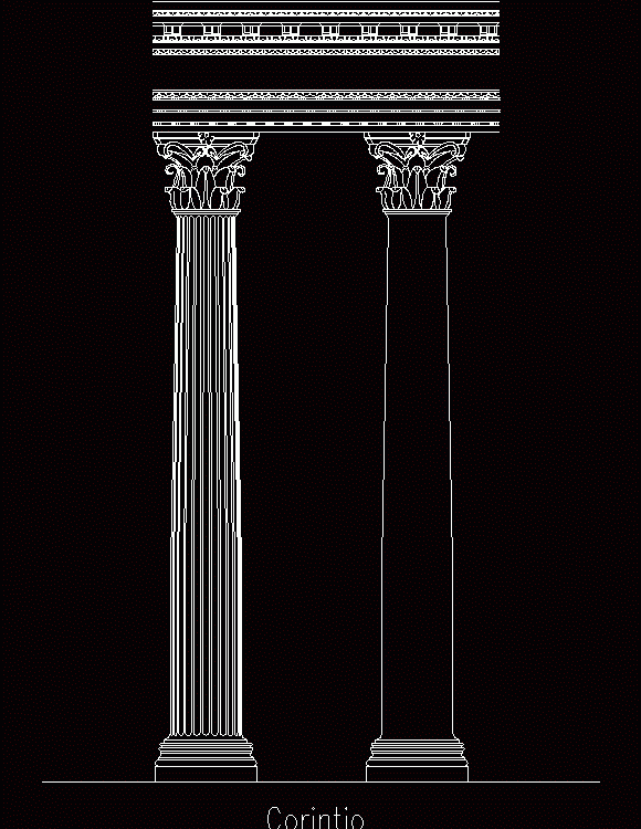 Corinthian Column DWG Detail for AutoCAD • DesignsCAD