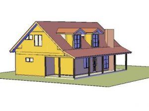 Cottage 3D DWG Detail for AutoCAD • Designs CAD