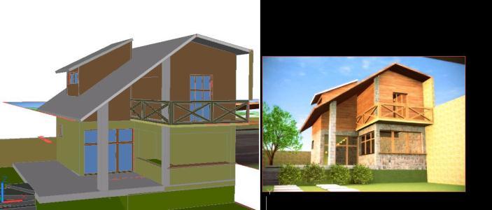 Cottage 3D DWG Model for AutoCAD • Designs CAD