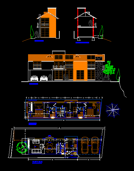 Cottage DWG Block for AutoCAD • Designs CAD