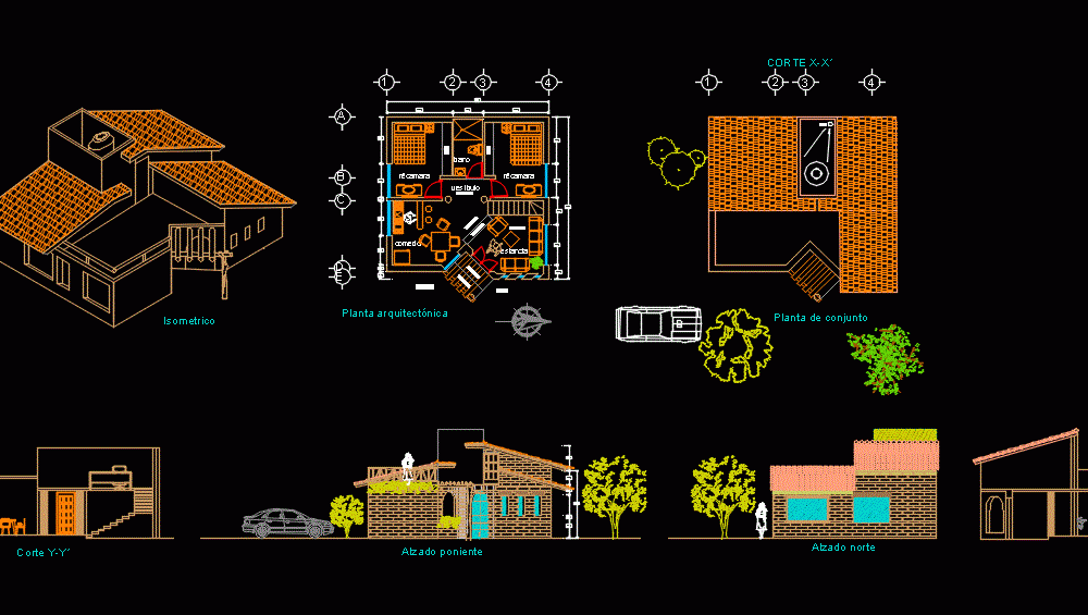 Cottage DWG Full Project for AutoCAD • Designs CAD