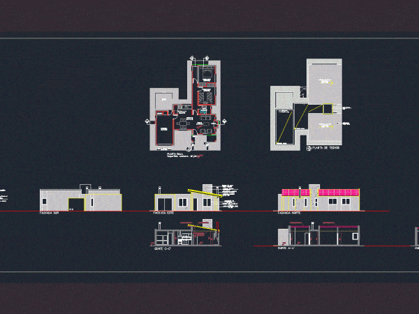 Cottage DWG Section for AutoCAD • Designs CAD